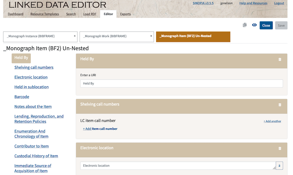 SWIB 2020 - Sinopia Linked Data Editor